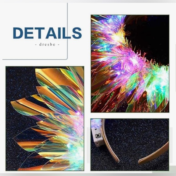 Accessories | Nwt Light Up Headband Led Headbands Party Nightclub Rave ...